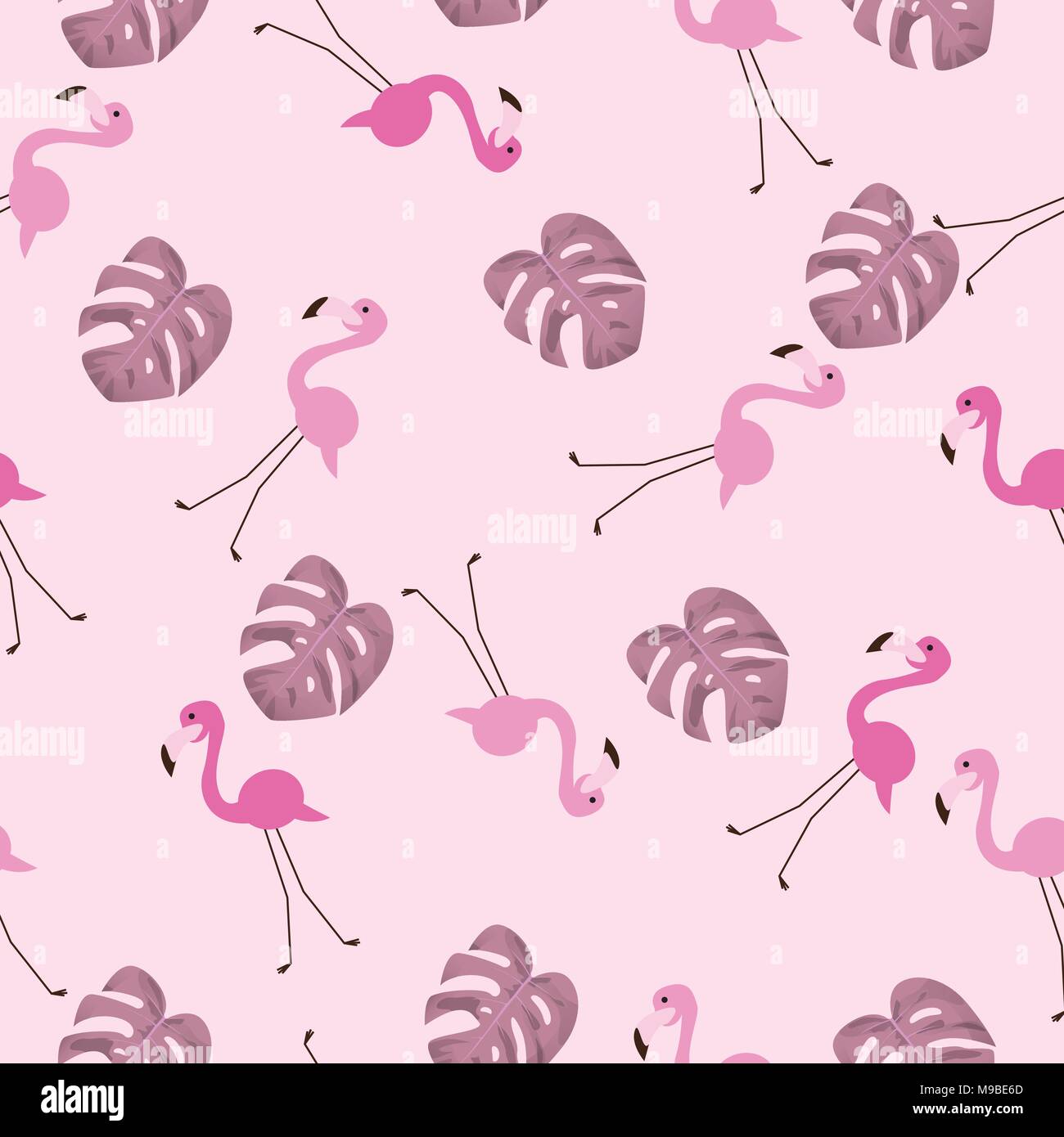 Seamless flamingo bird pattern hi-res stock photography and images - Alamy