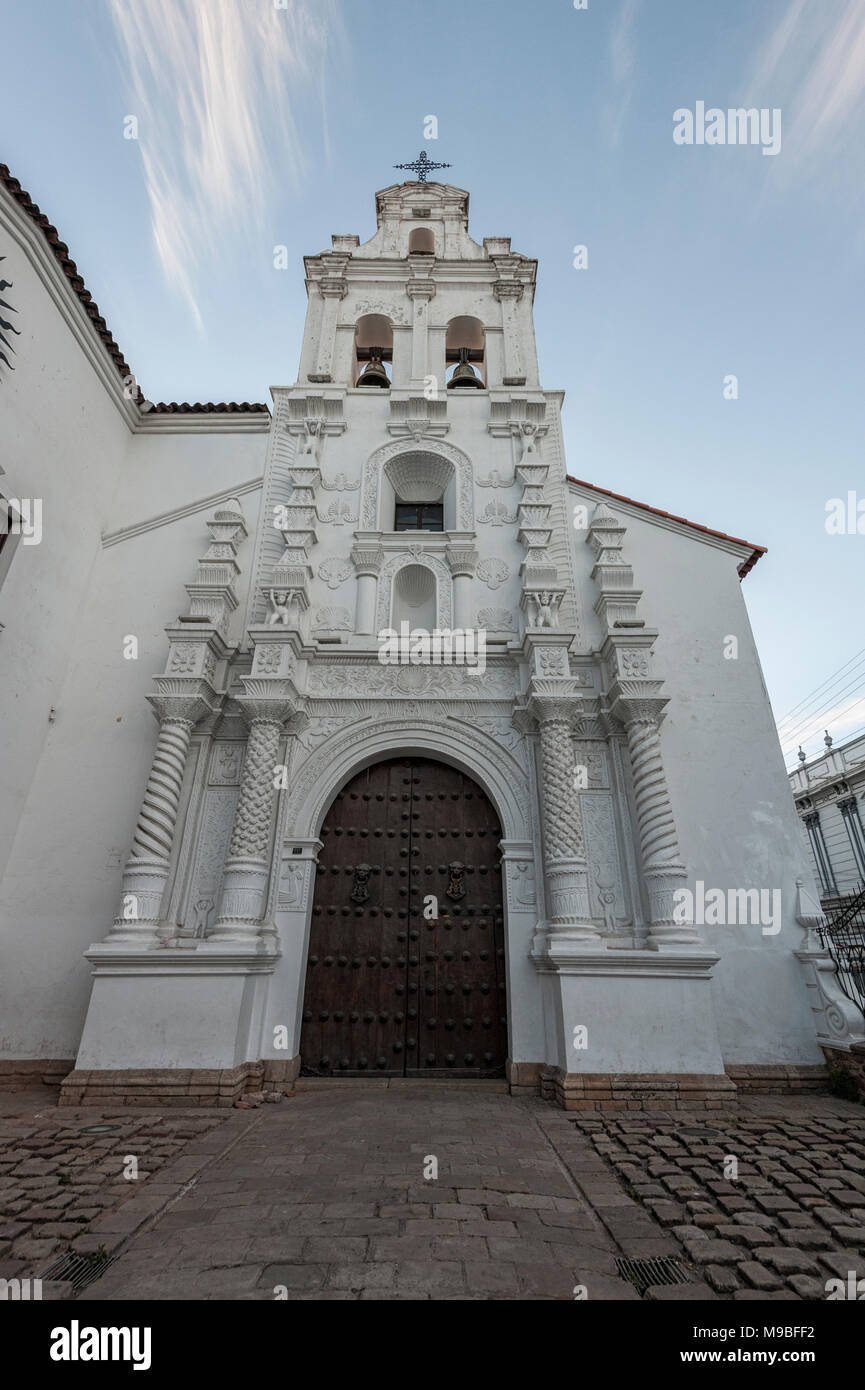 La Merced church in Sucre, capital of Bolivia - South America Stock ...