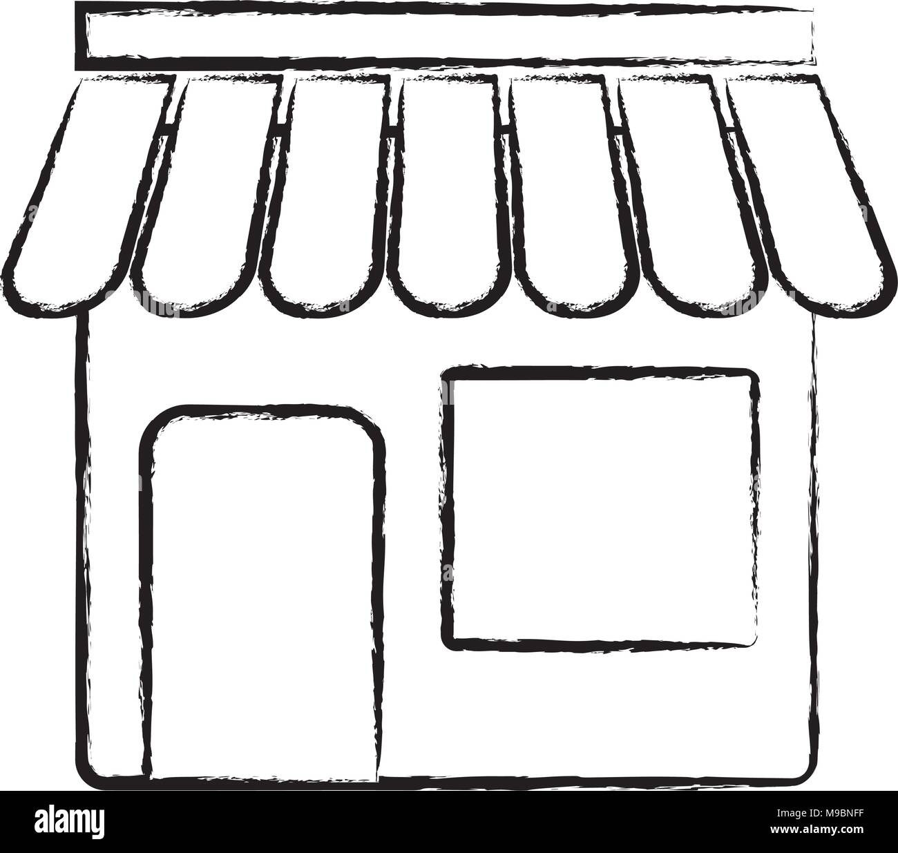 sketch of store icon over white background, vector illustration Stock ...