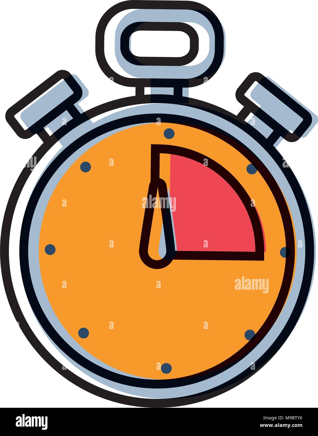 sport chronometer icon over white background, colorful design. vector ...