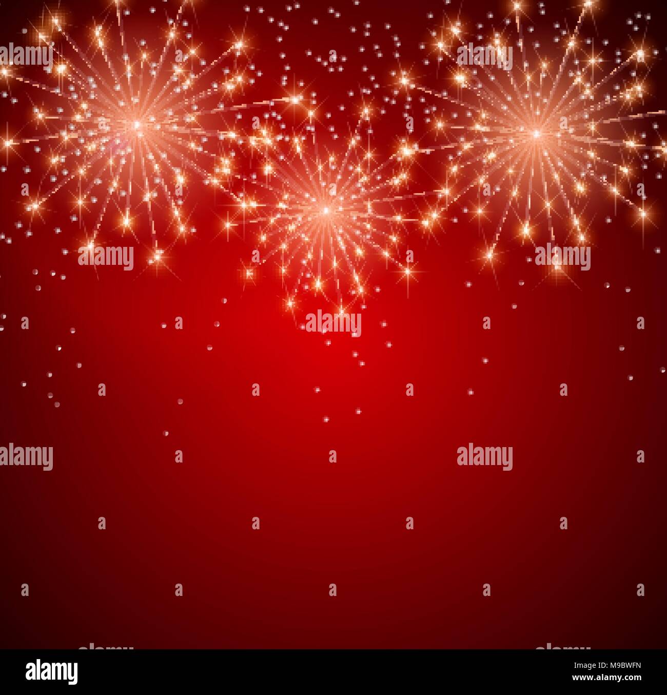 Glossy Fireworks Background Vector Illustration Stock Vector Image ...
