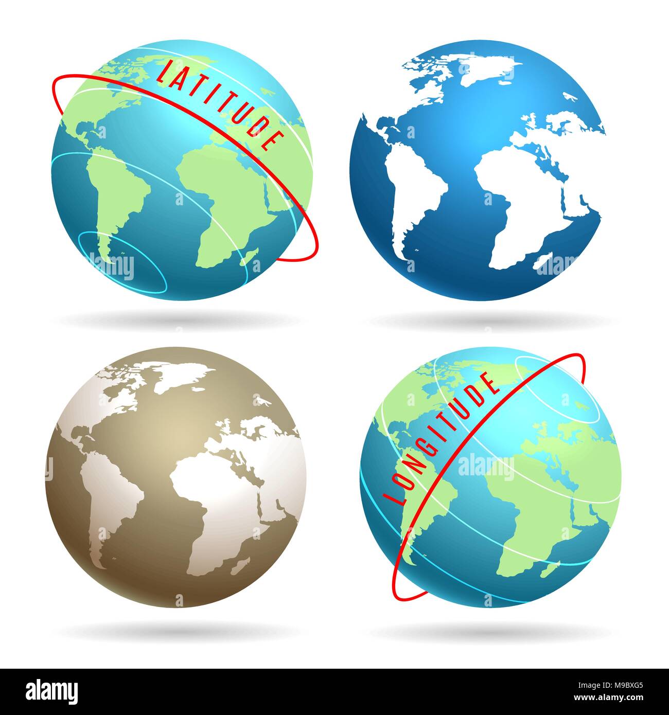 Vector circle globe world Cut Out Stock Images & Pictures - Alamy
