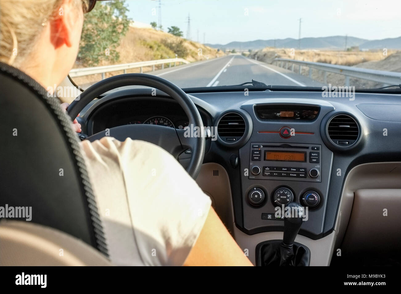 Woman driving calmly hi-res stock photography and images - Alamy