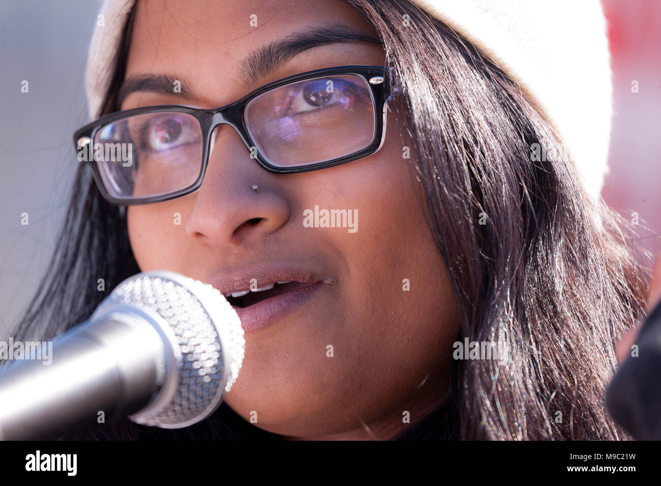 Toronto, Ontario, Canada. 24th March, 2018. Sarah a student from ...