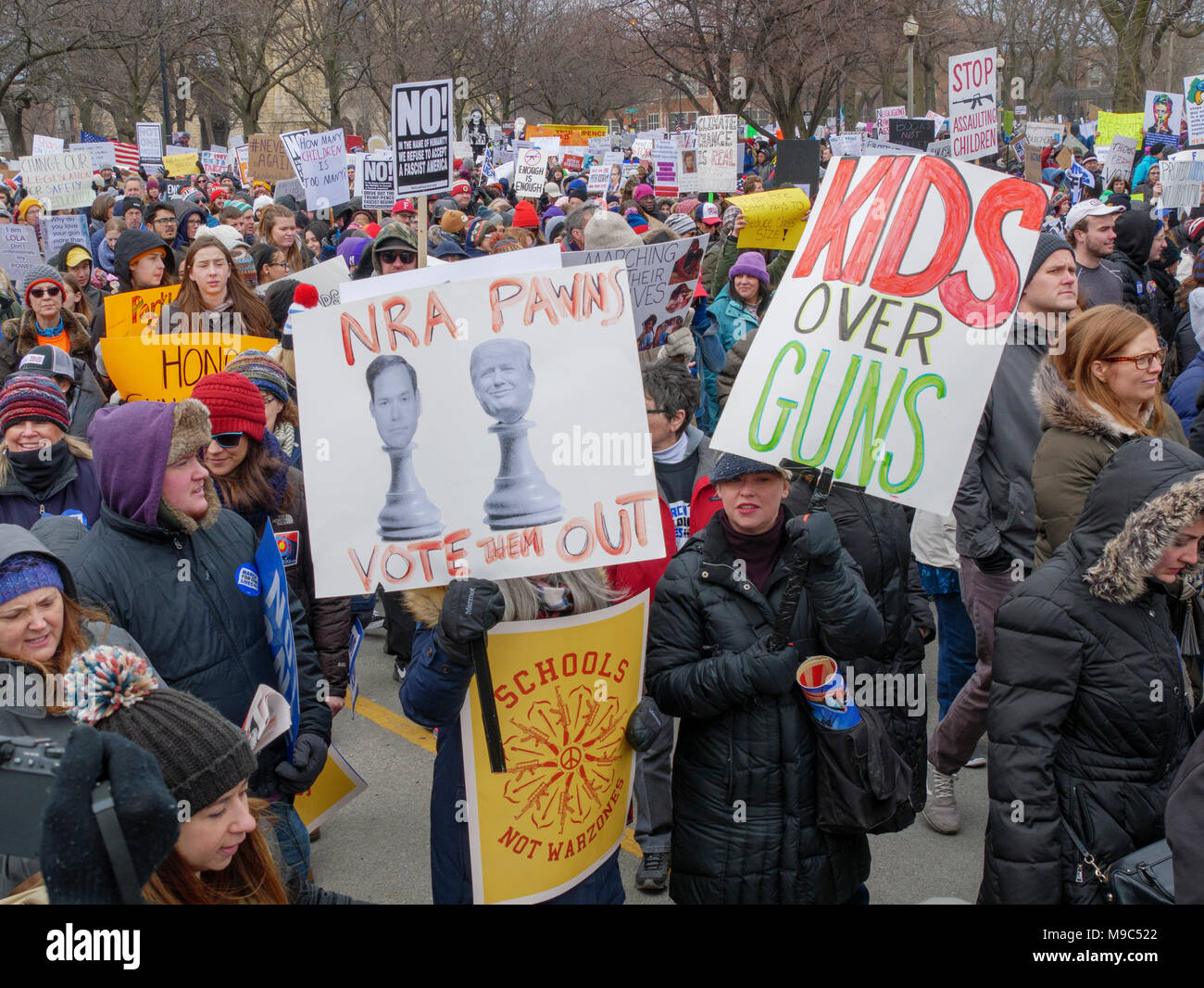 Chicago, Illinois, USA. 24th March 2018. Thousands of gun reform ...