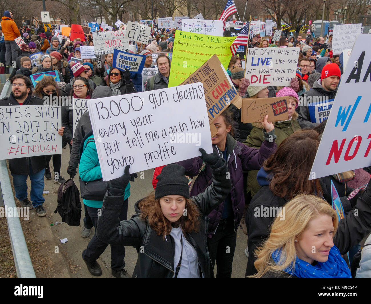 Chicago, Illinois, USA. 24th March 2018. Thousands of gun reform ...