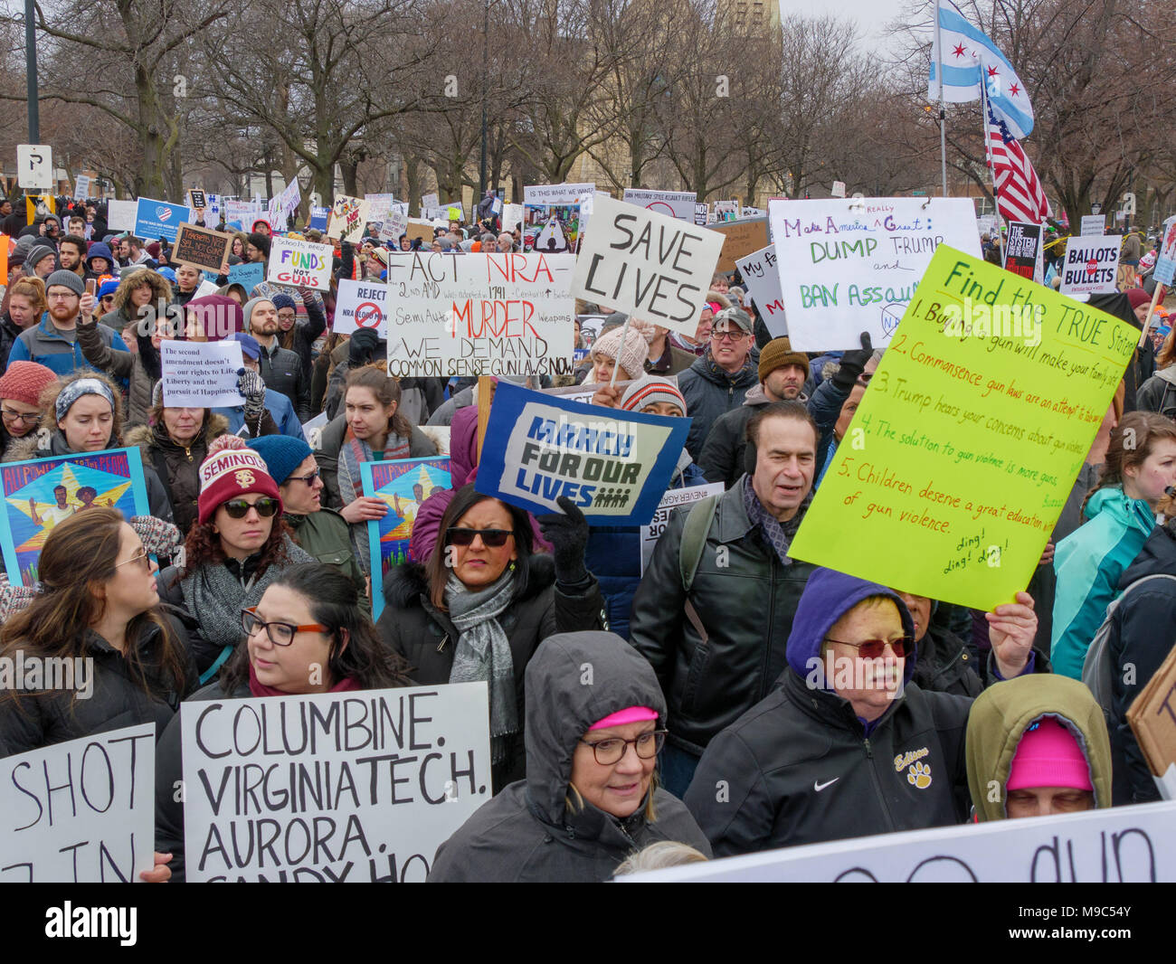Chicago, Illinois, USA. 24th March 2018. Thousands of gun reform ...