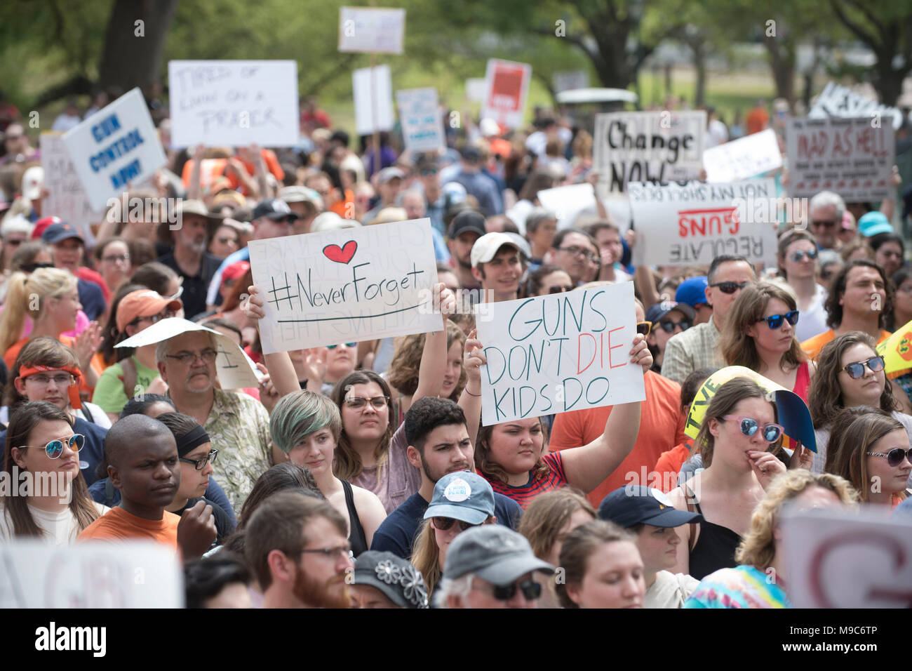 Nearly 10,000 marchers converge in downtown Austin at the State Capitol ...