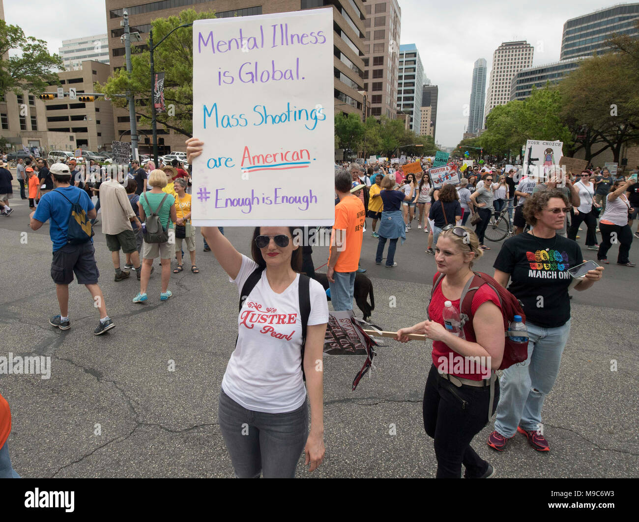 Nearly 10,000 marchers converge in downtown Austin at the State Capitol ...