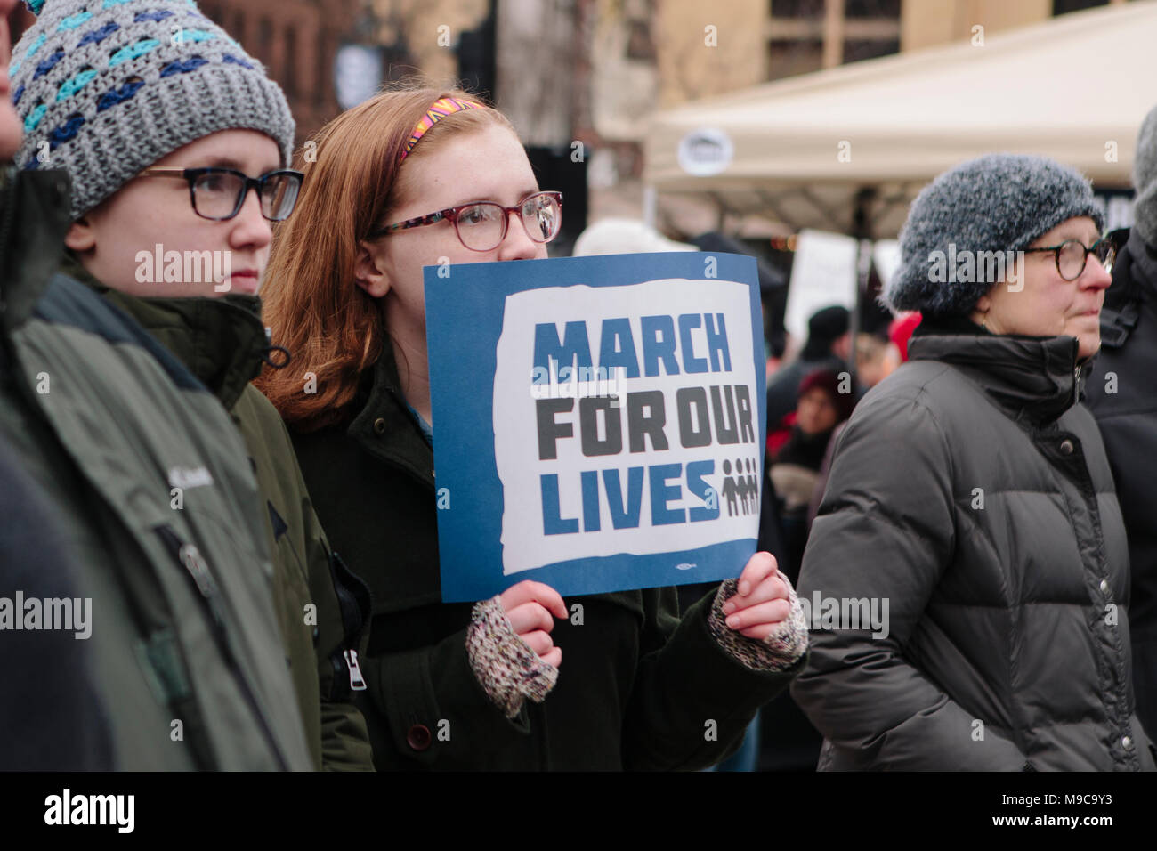 Madison, Wisconsin, USA. 24th March, 2018. Attendees of the Madison ...