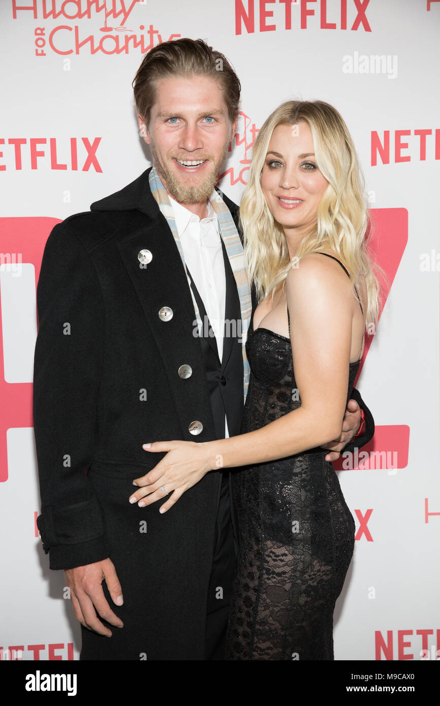 Los Angeles, Ca, USA. 24th Mar, 2018. Karl Cook and Kaley Cuoco at the ...
