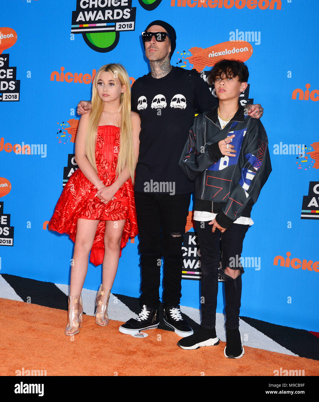Travis Baker with daughter and son 042 attends Nickelodeon's 2018 Kids ...