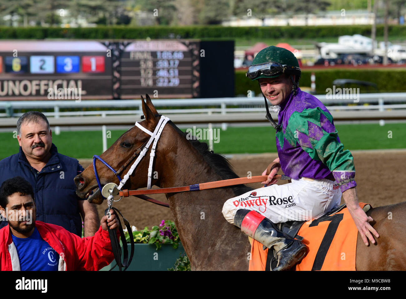 Arcadia, California, USA. 24th Mar, 2018. Horse Racing - Jockey TYLER ...