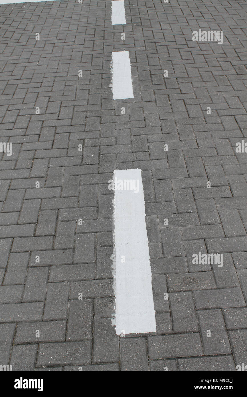 Stripes lines on Asphalt Road. Striped pavement Stock Photo - Alamy