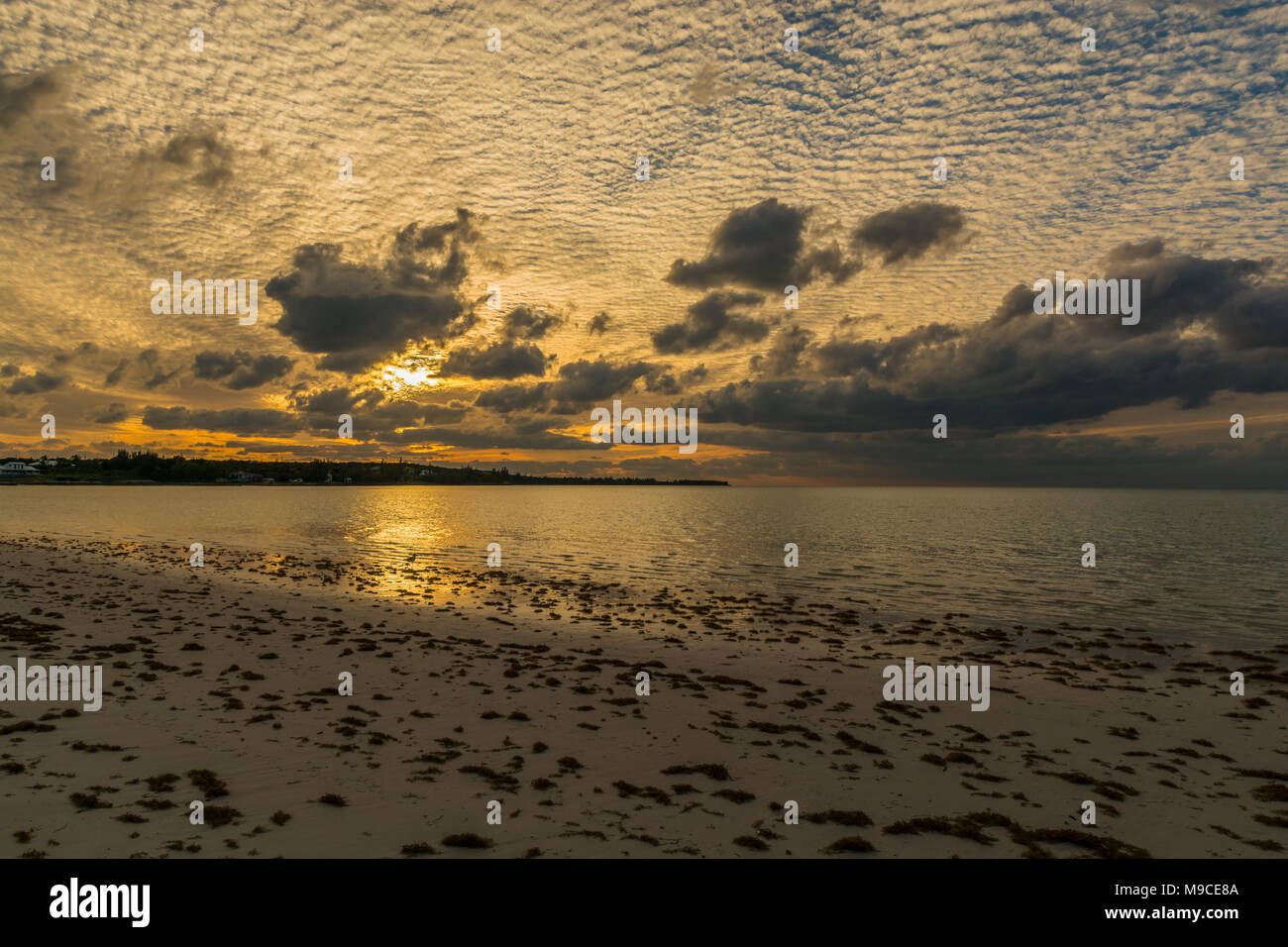 Bahamian Beach Sunset featuring high contrast sky with beautiful ...