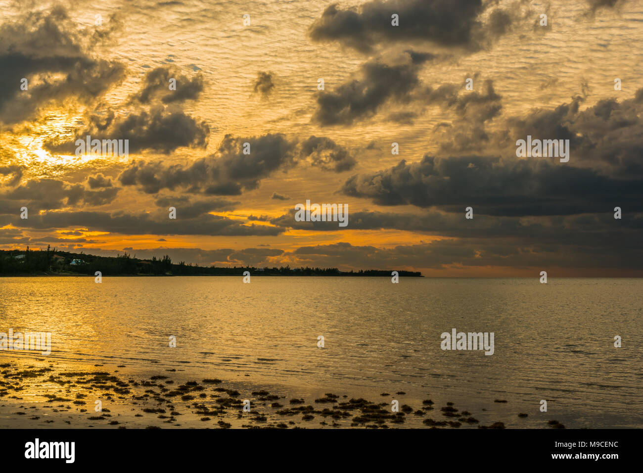 Bahamian Beach Sunset featuring high contrast sky with beautiful ...