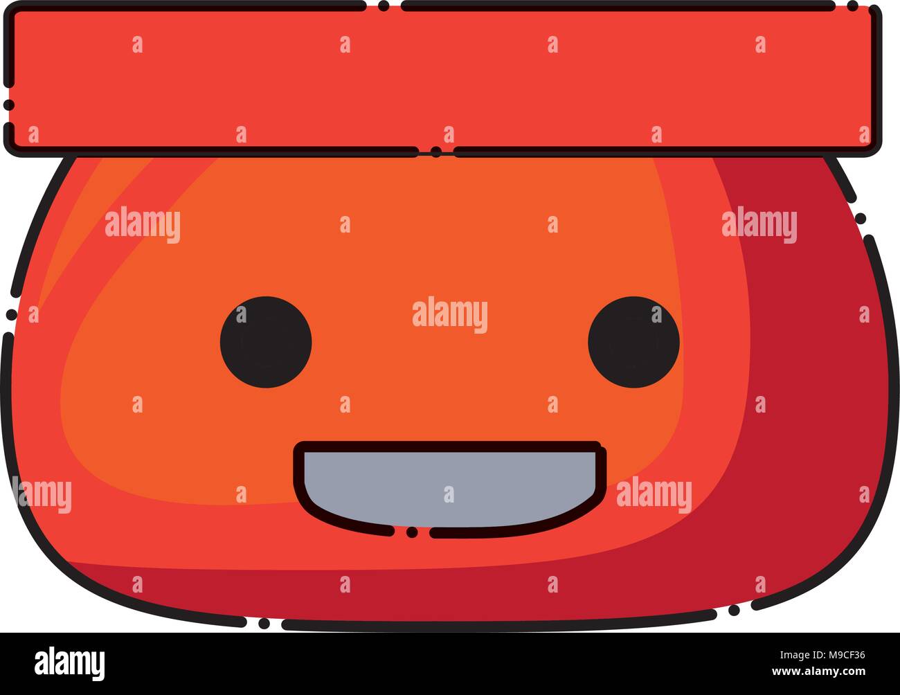 Cartoon happy robot head icon over white background, colorful design ...