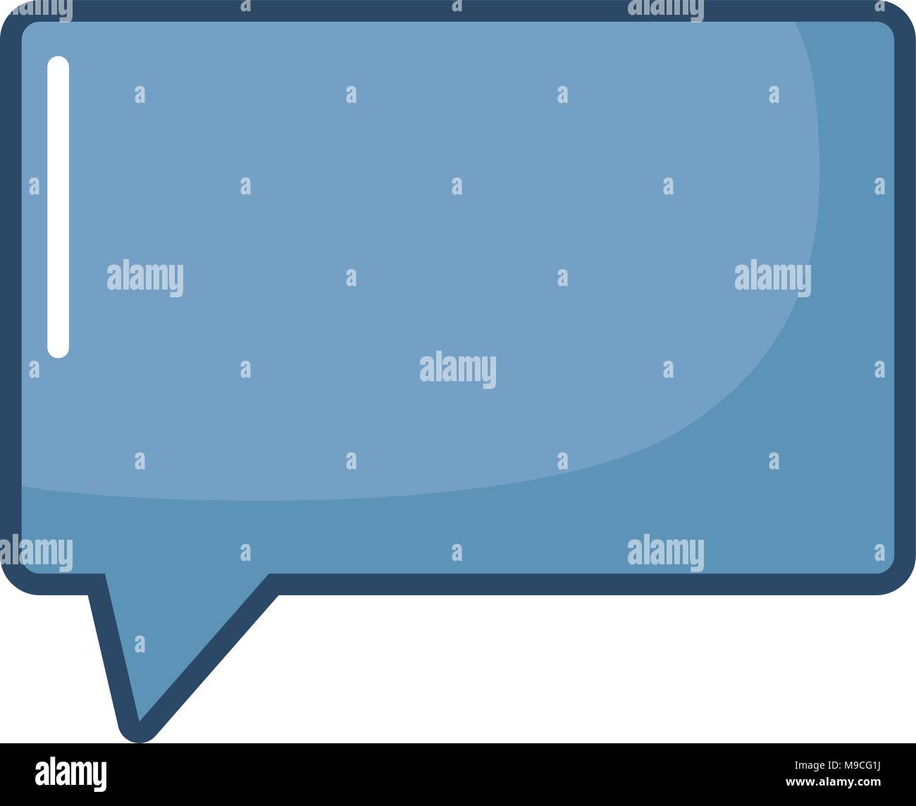 speech square bubble icon over white background, colorful design ...