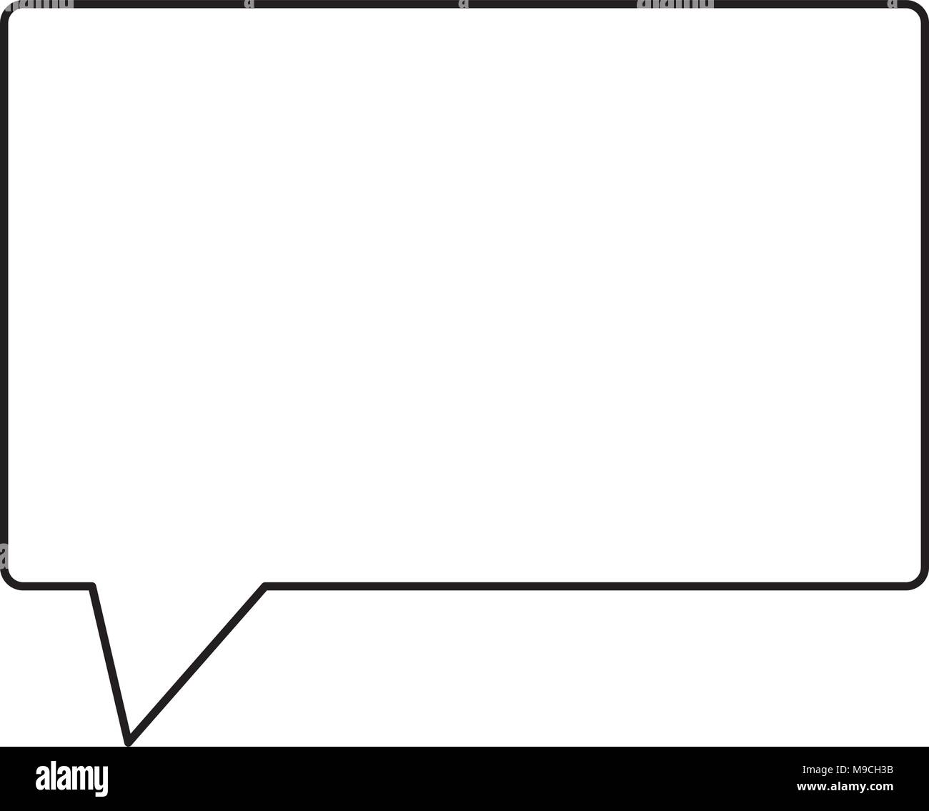 speech square bubble icon over white background, vector illustration ...