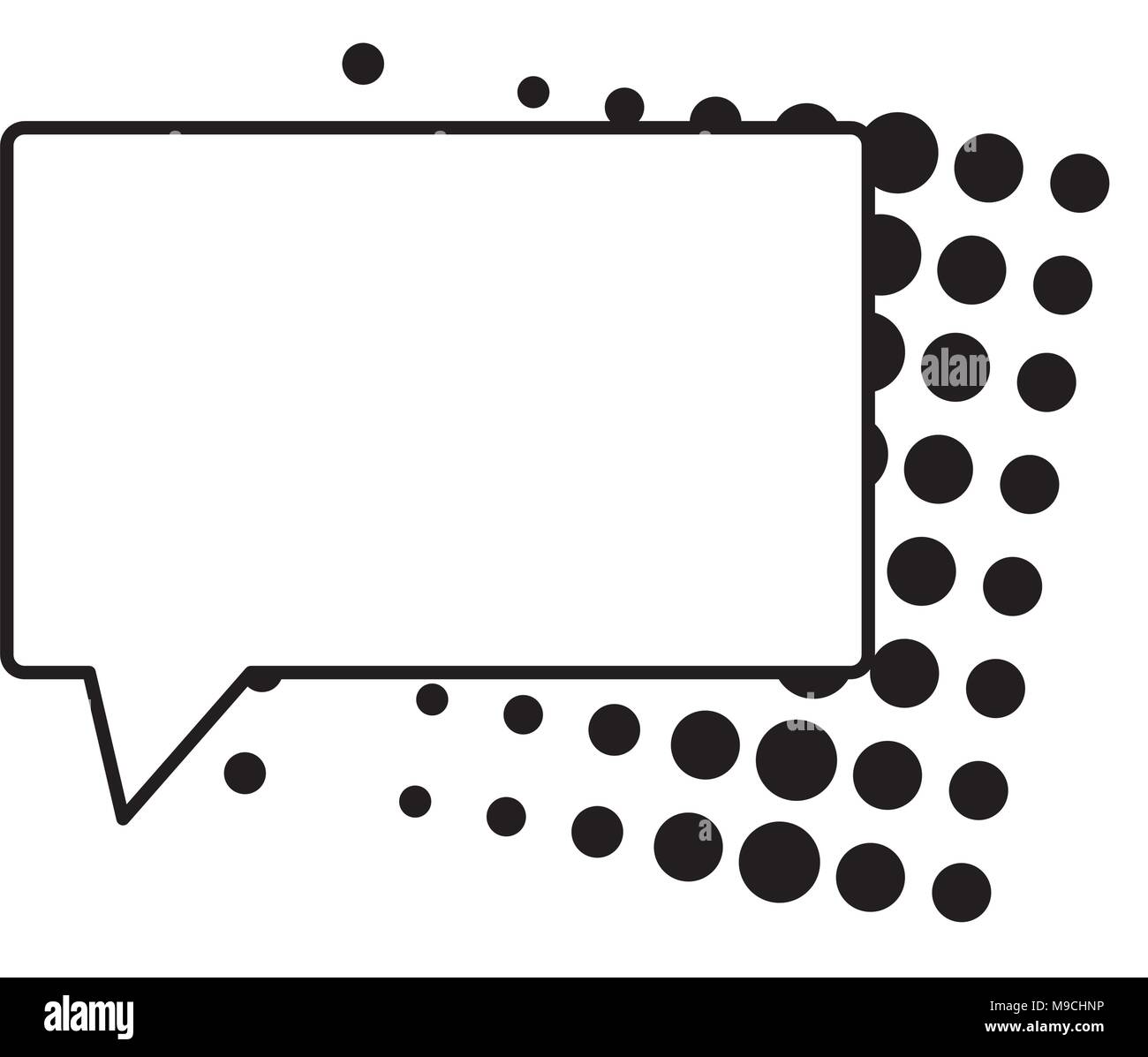 speech square bubble icon over white background, vector illustration ...