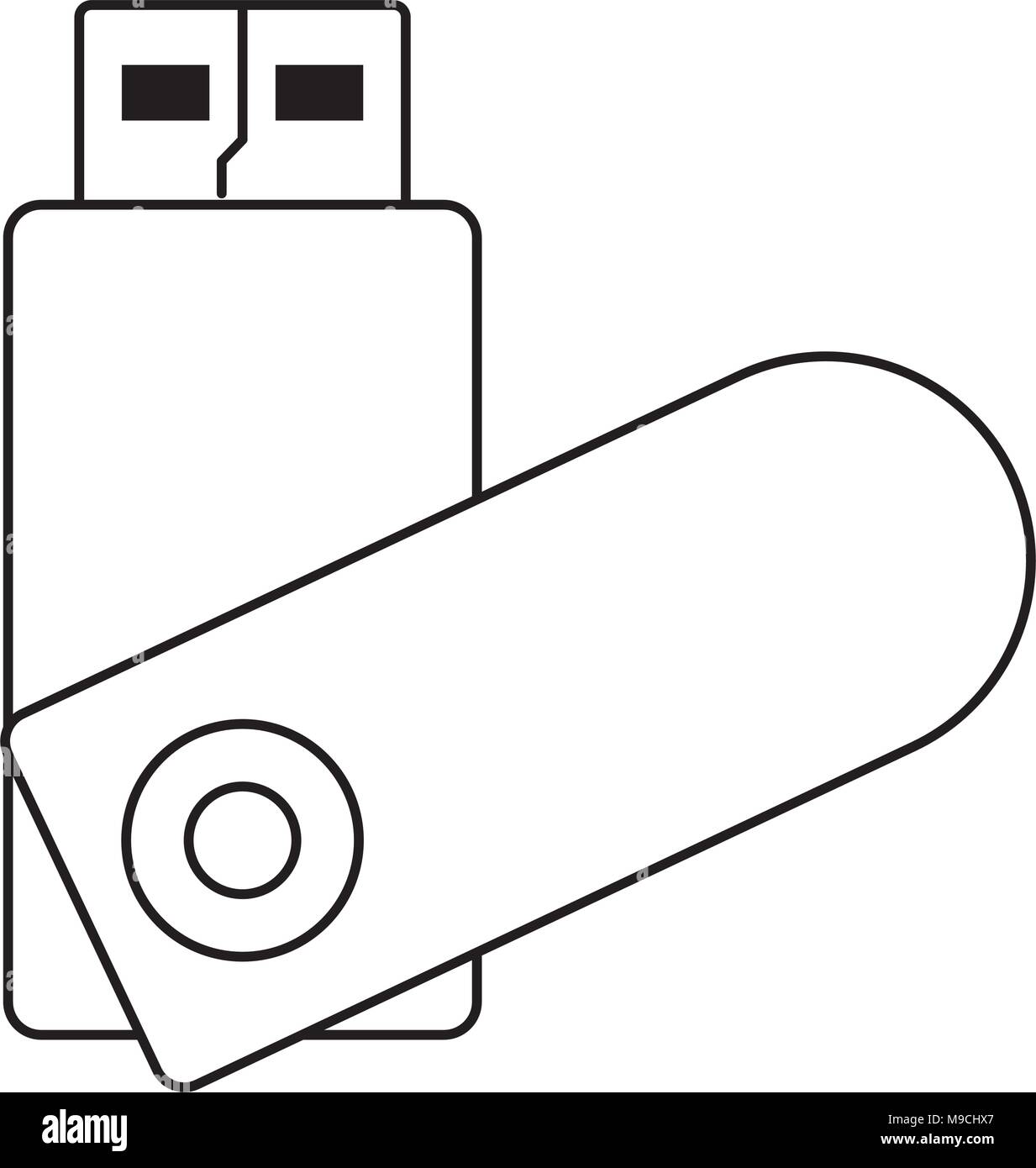 usb icon over white background, vector illustration Stock Vector Image ...