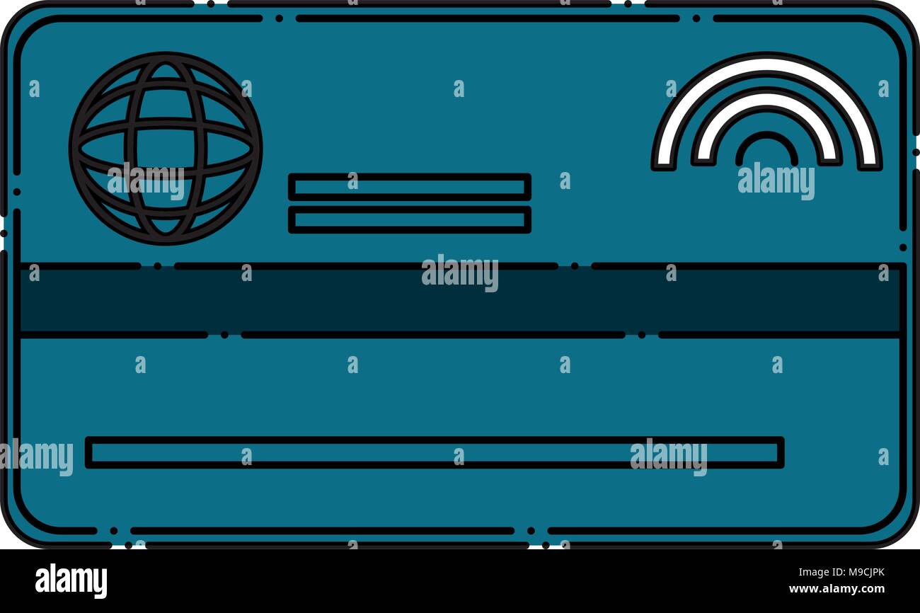 credit card icon over white background, colorful design. vector ...