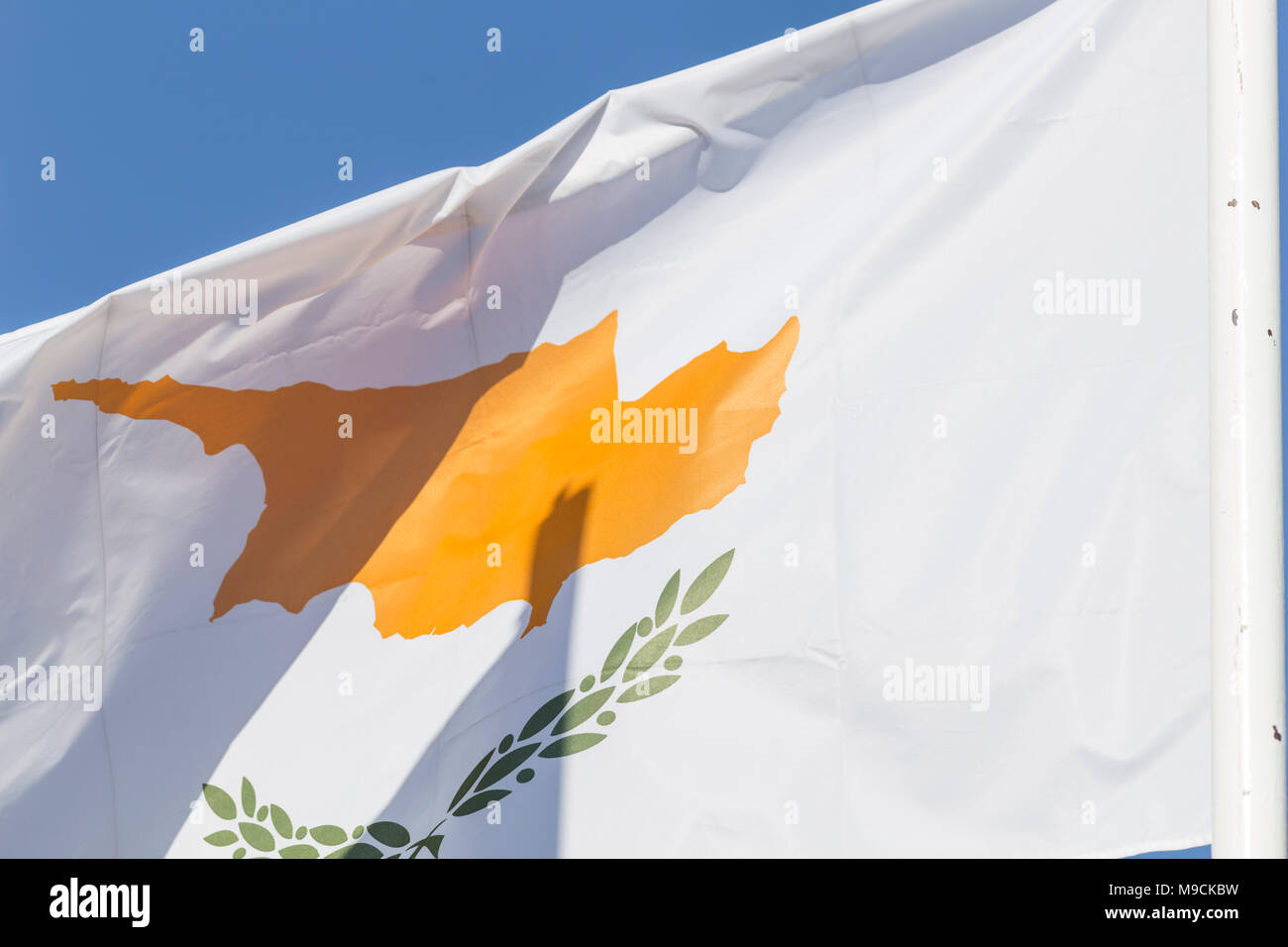 The national flag of Cyprus Stock Photo - Alamy