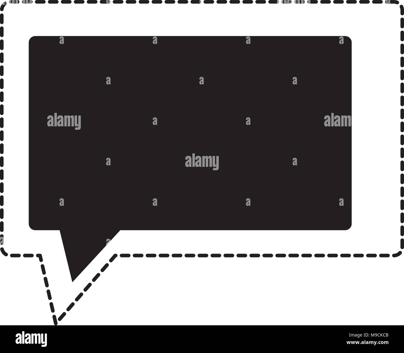 speech square bubble icon over white background, vector illustration ...