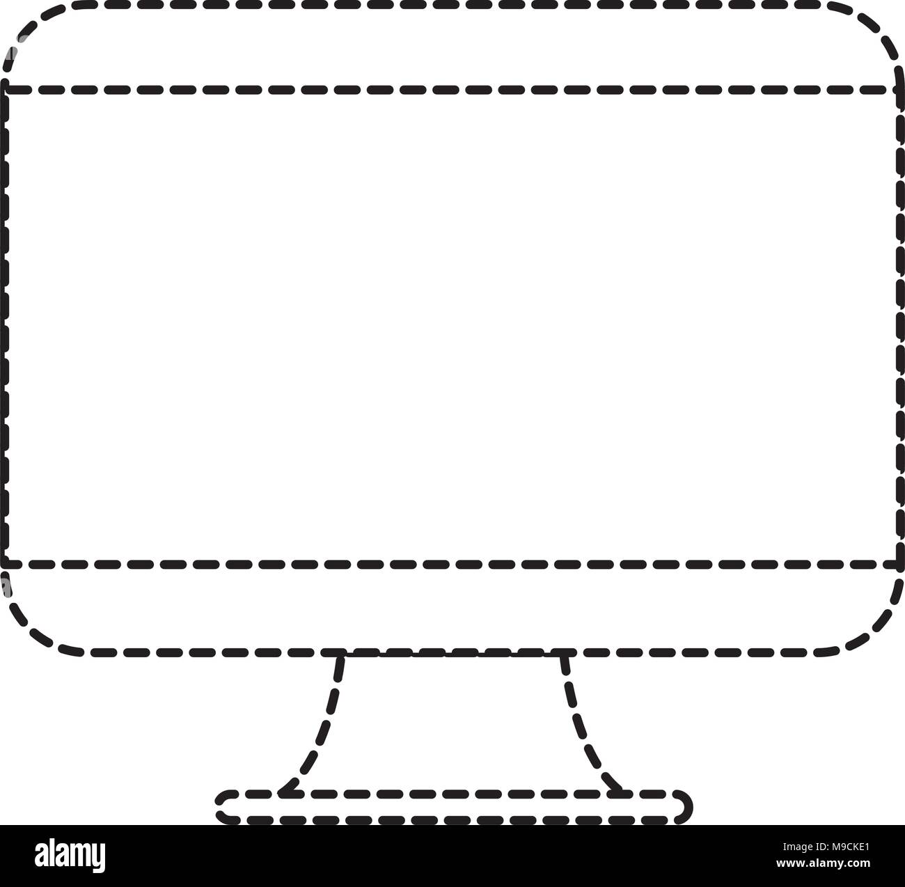 computer monitor icon over white background, vector illustration Stock ...