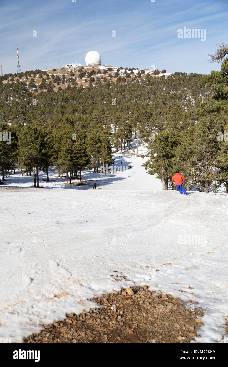 Cyprus, Troodos mountains, skiing in the mountains Stock Photo - Alamy