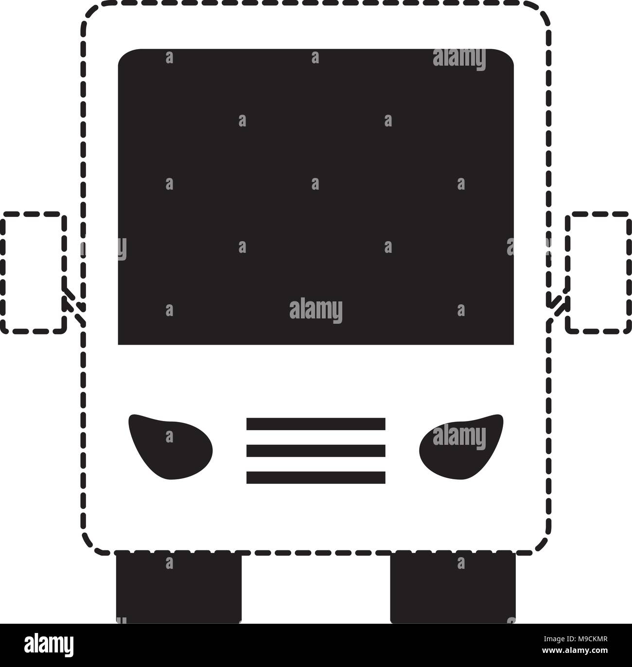 bus icon over white background, vector illustration Stock Vector Image ...