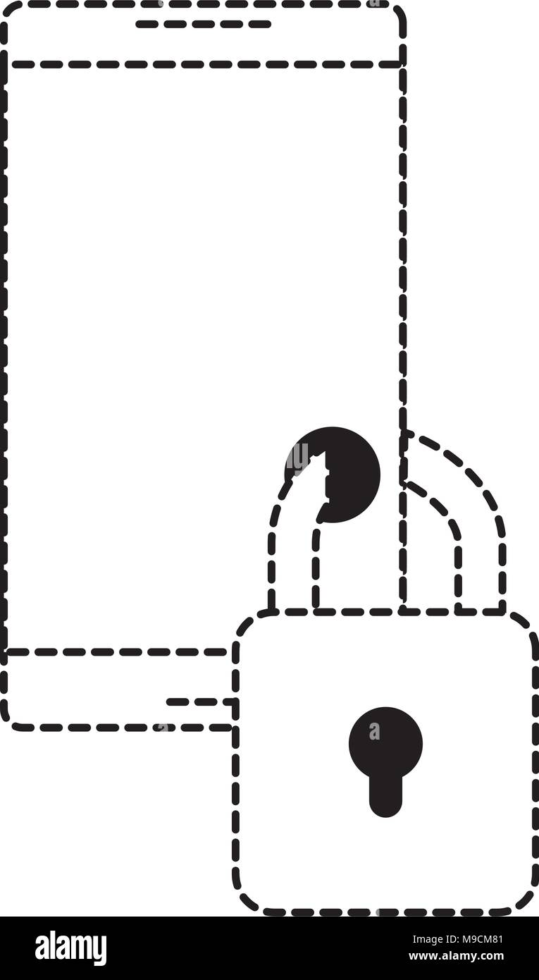 Secure smartphone icon. Mobile device security sign. Cellphone and ...