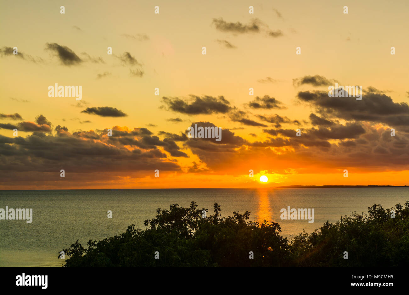 Bahamian Beach Sunset featuring high contrast sky with beautiful ...