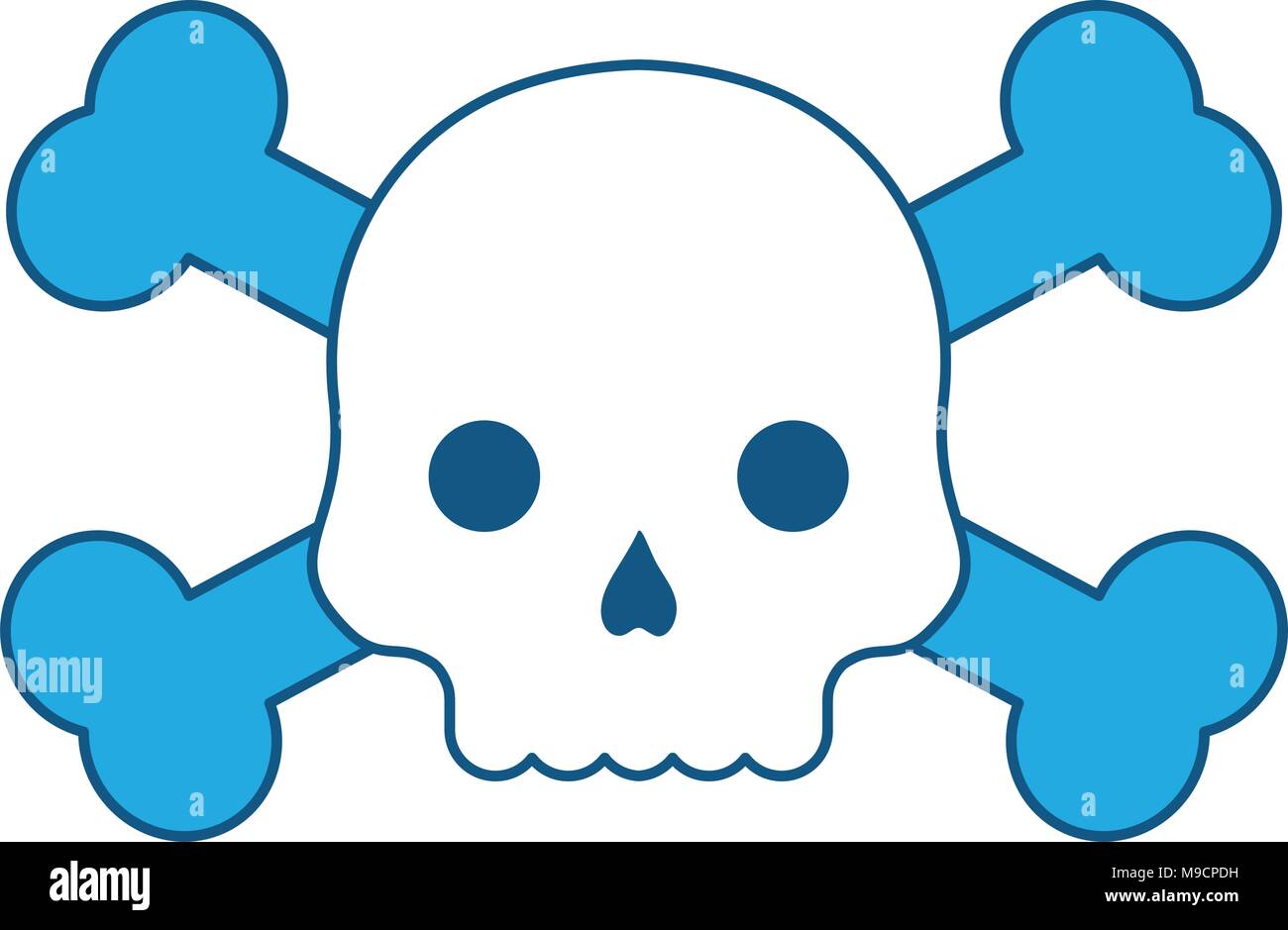 Blue Skull And Crossbones Background