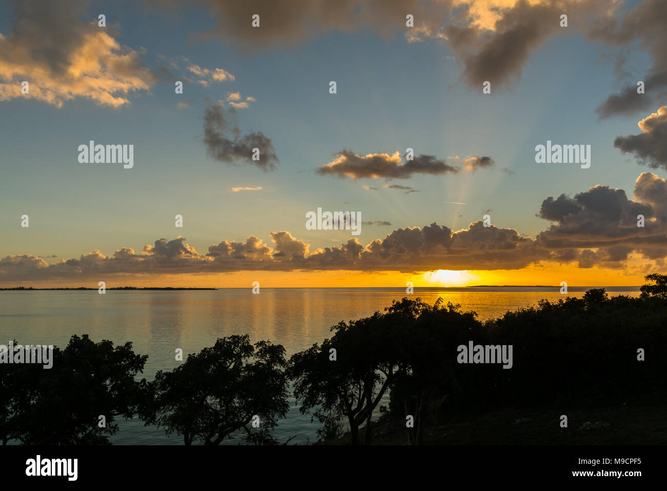 Bahamian Beach Sunset featuring high contrast sky with beautiful ...