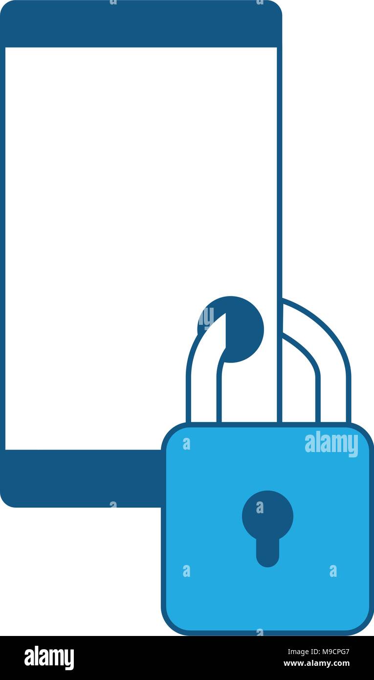 Secure smartphone icon. Mobile device security sign. Cellphone and ...