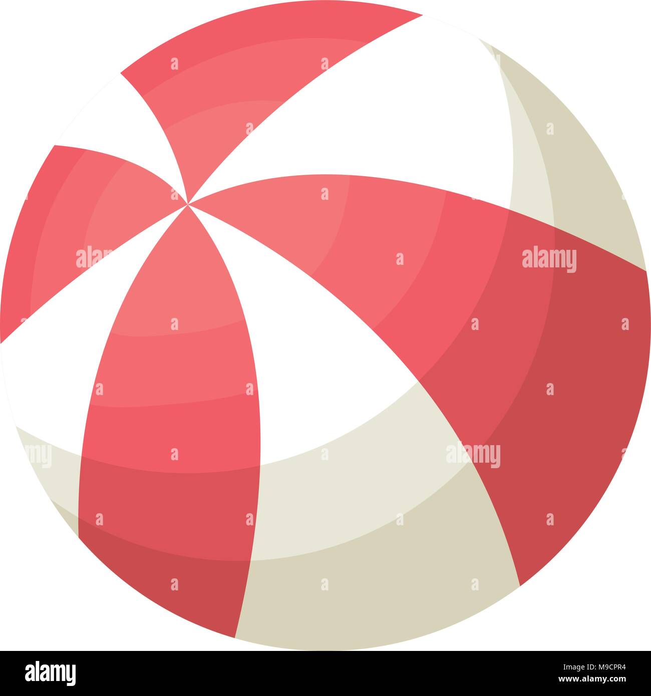 summer ball icon over white background, vector illustration Stock ...