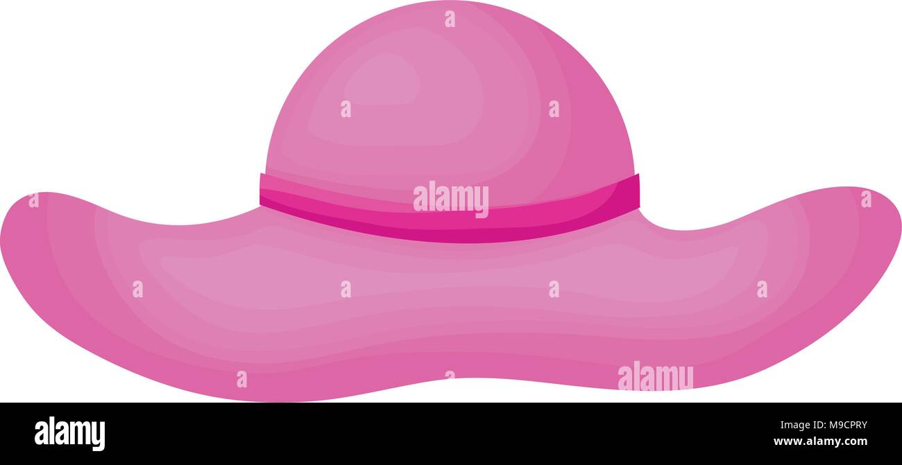 beach hat icon over white background, colorful design. vector ...