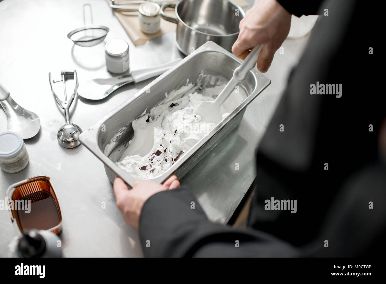 Handmade italian ice cream hi-res stock photography and images - Alamy