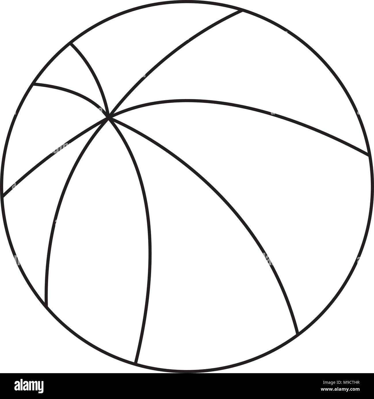 summer ball icon over white background, vector illustration Stock ...