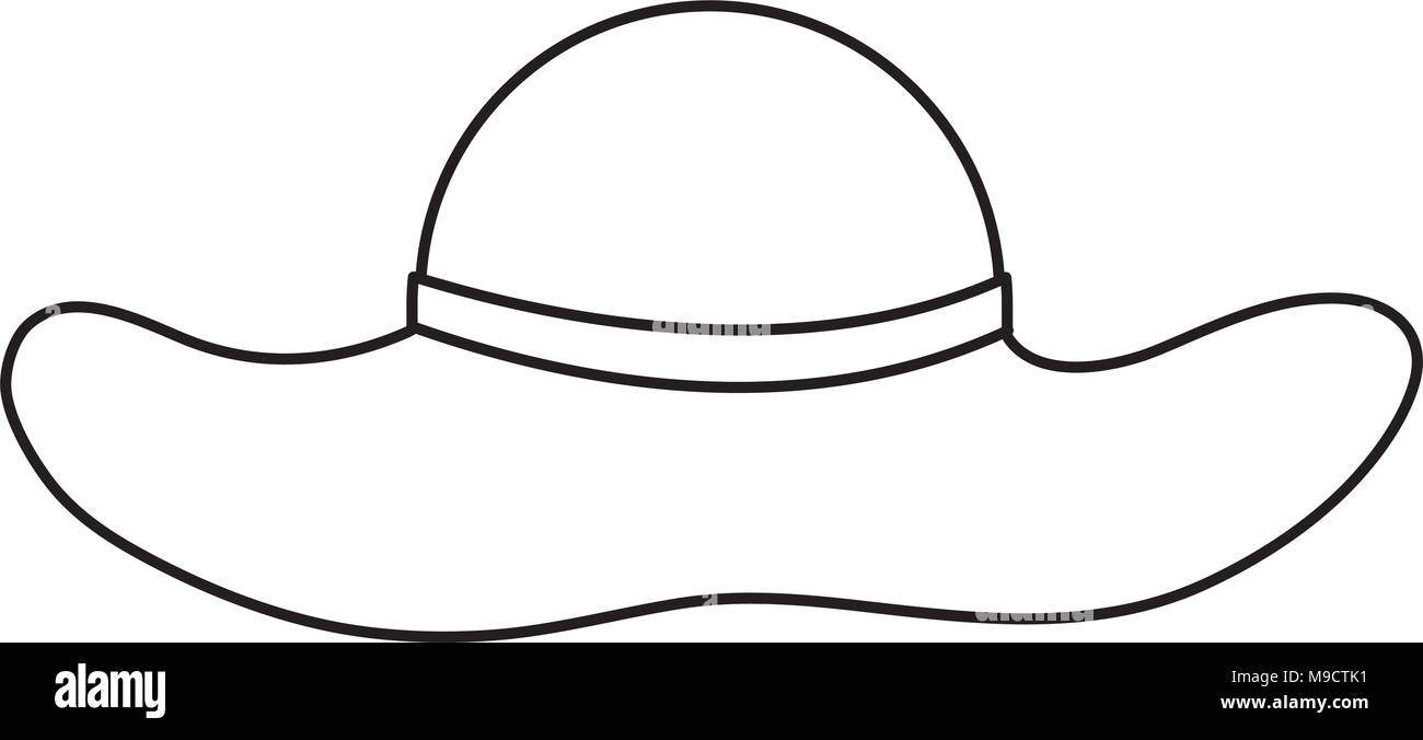 beach hat icon over white background, vector illustration Stock Vector ...