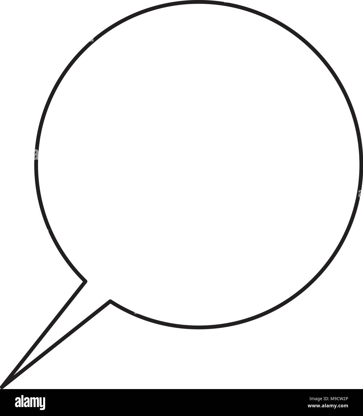 round speech bubble icon over white background, vector illustration ...