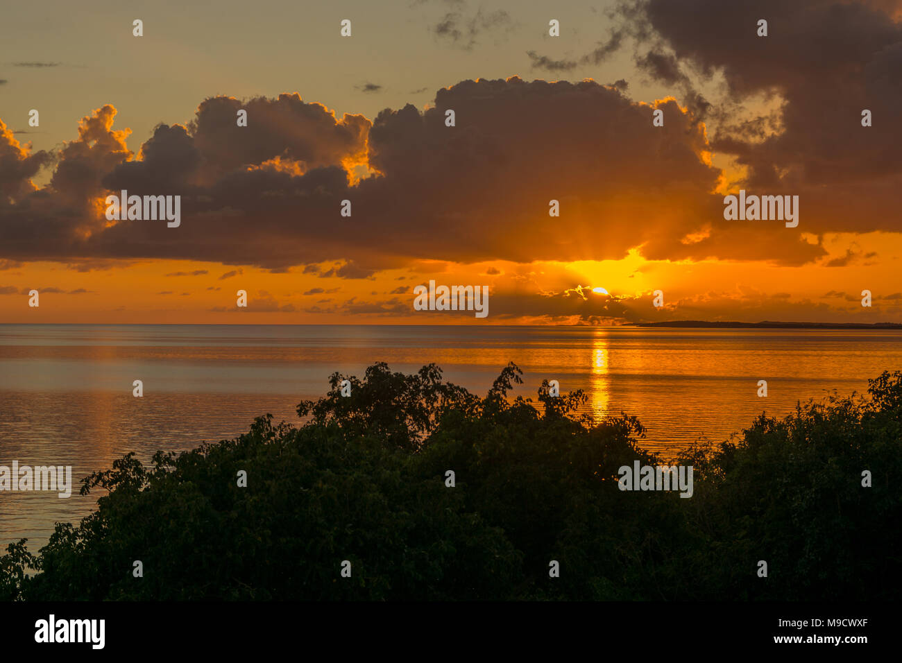 Bahamian Beach Sunset featuring high contrast sky with beautiful ...