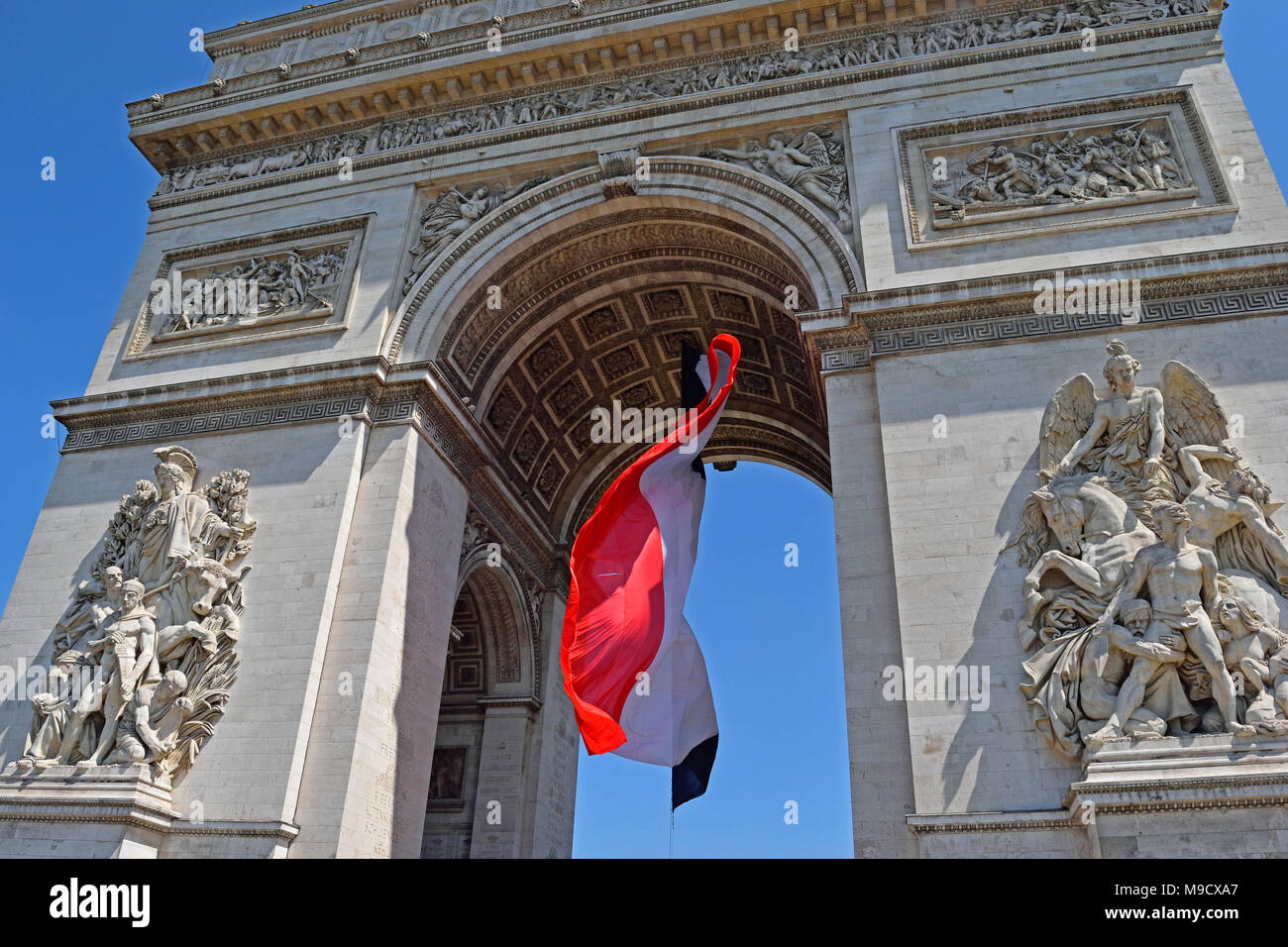 French flag in wind 2017 hi-res stock photography and images - Alamy