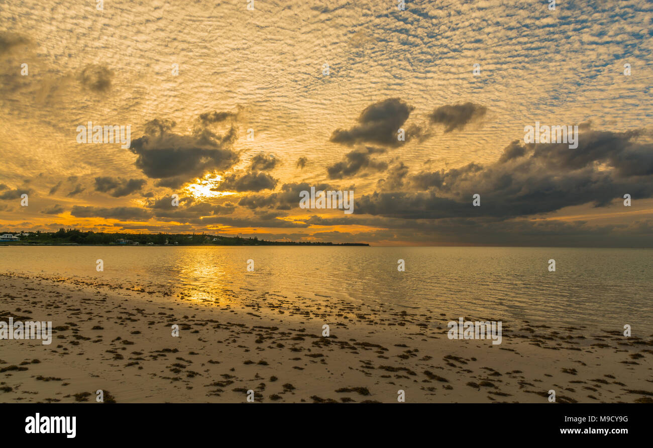 Bahamian Beach Sunset featuring high contrast sky with beautiful ...