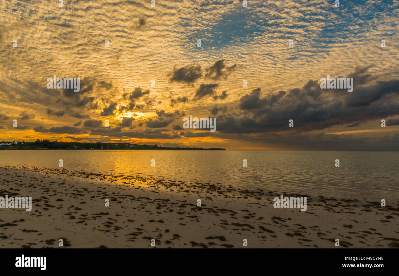 Bahamian Beach Sunset featuring high contrast sky with beautiful ...