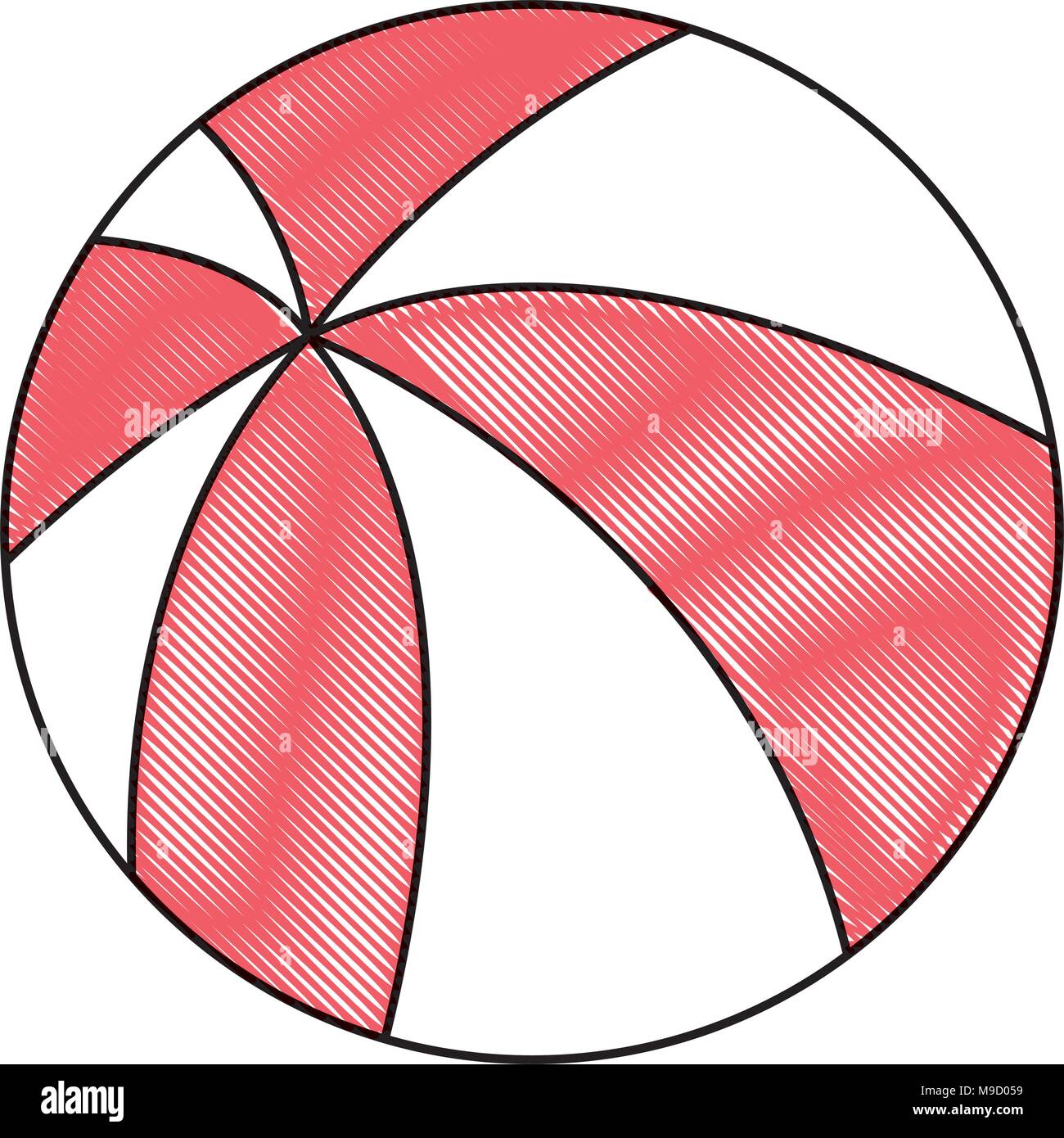 summer ball icon over white background, vector illustration Stock ...