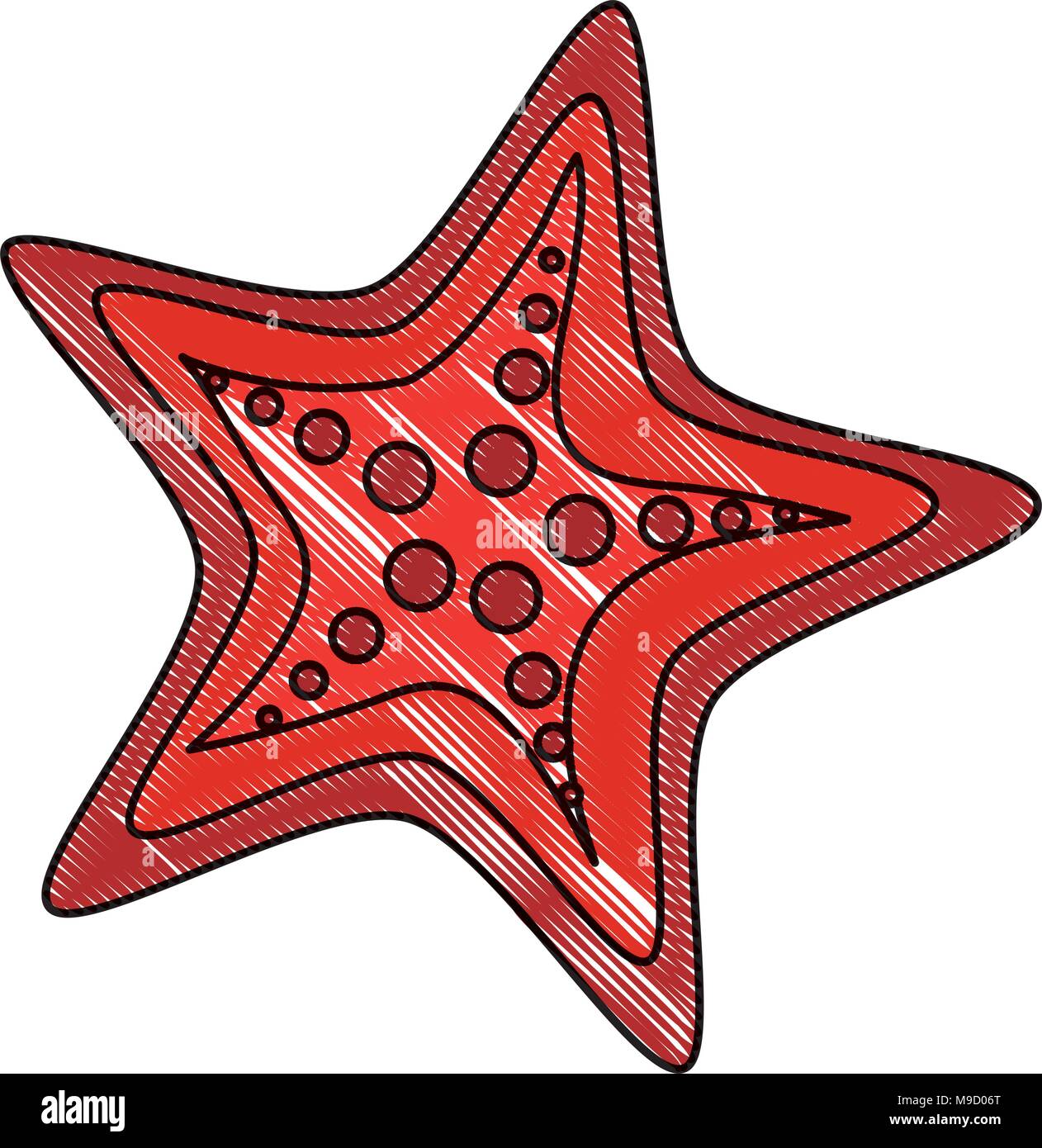 sea star icon over white background, colorful design. vector ...