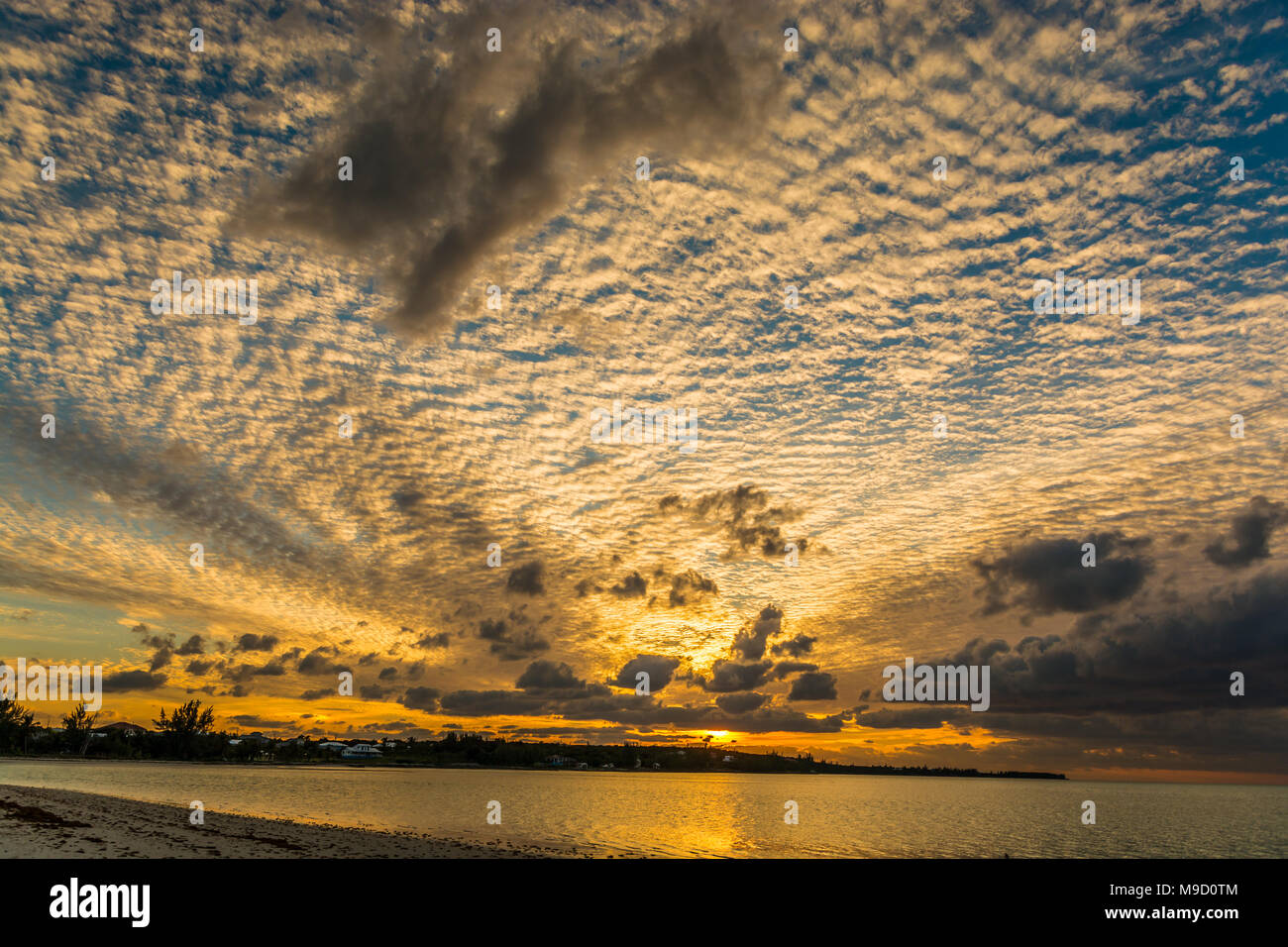 Bahamian Beach Sunset featuring high contrast sky with beautiful ...