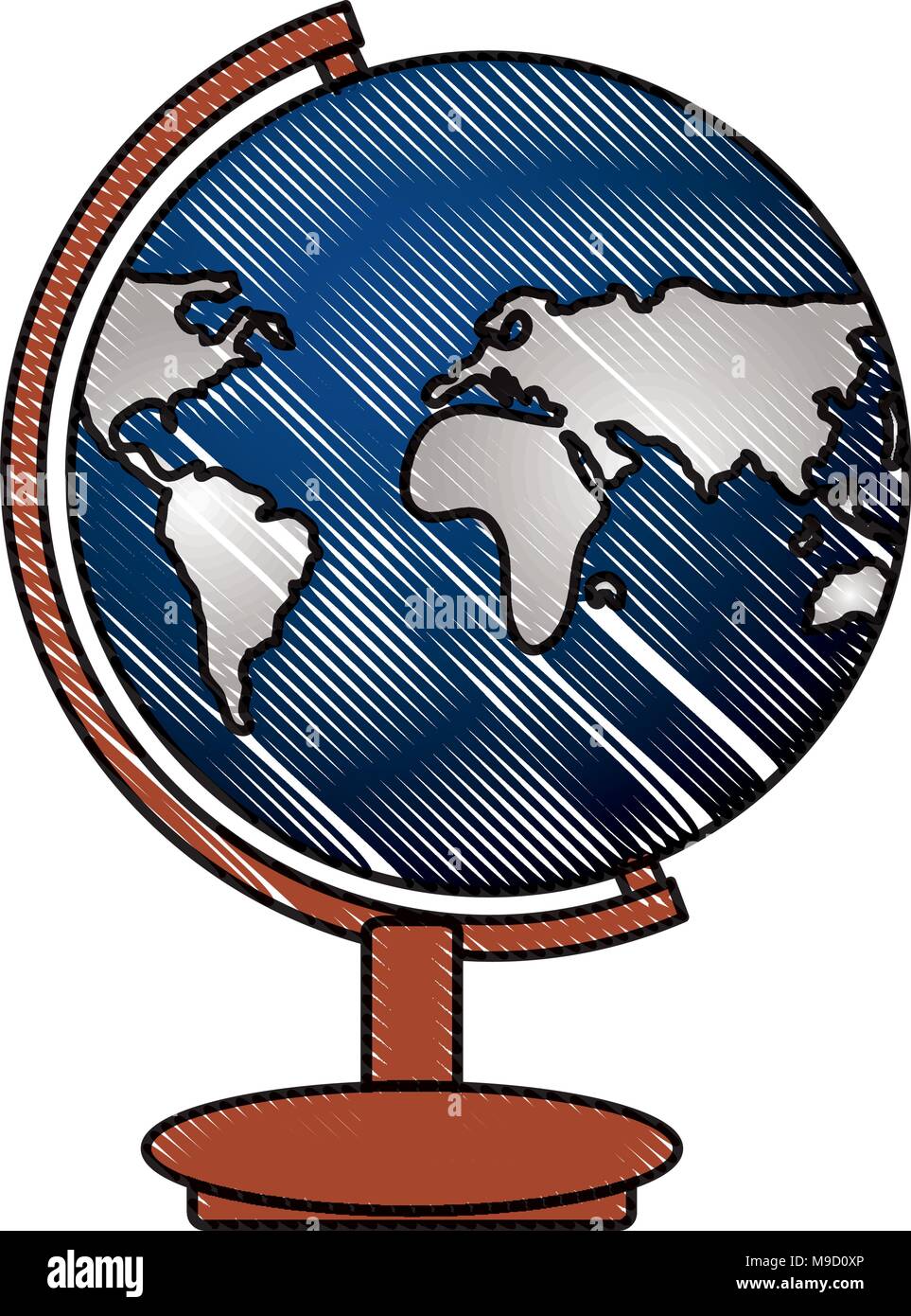 earth planet geography tool icon over white background, colorful design ...